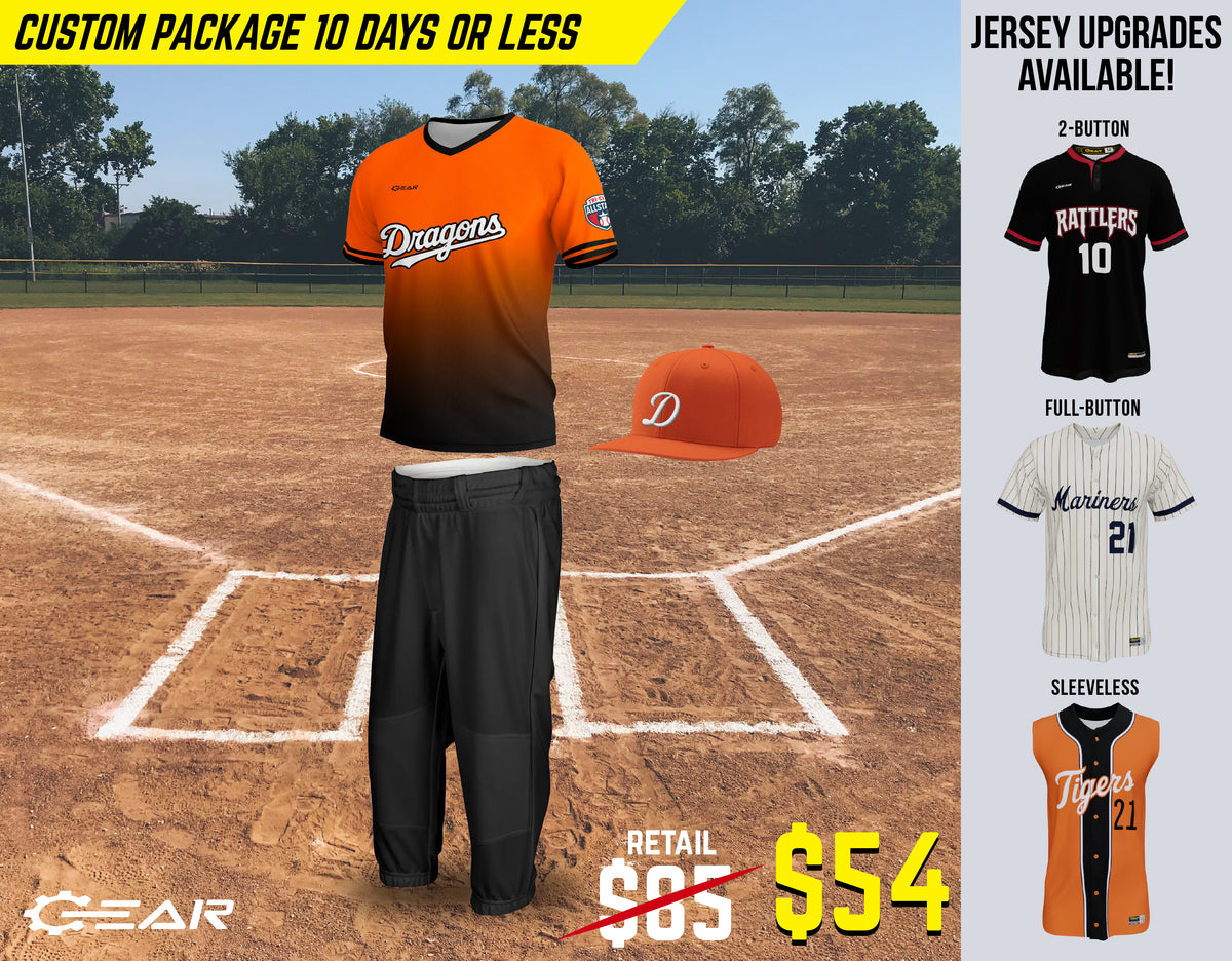 Custom Baseball & Tee Ball Uniform Packages – Gear Team Apparel